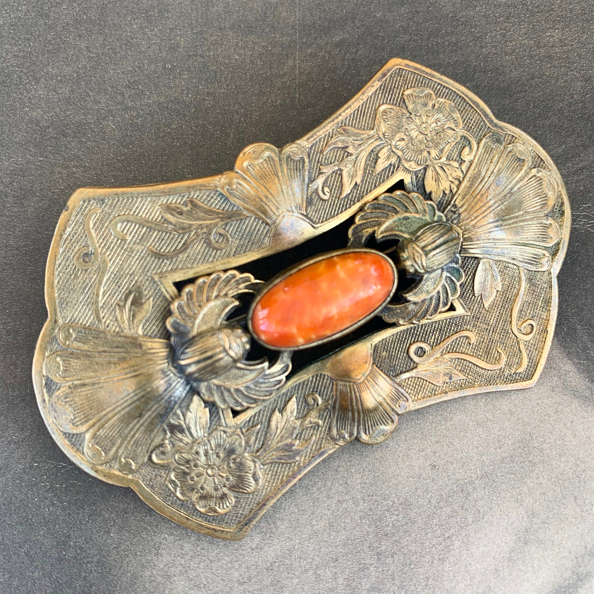 Egyptian revival scarab pin – Three Turtle Doves